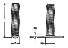Full Thread | Arc Weld Studs | Stud Welding Supplies | PFSNO