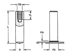 Tapped Full Base | Arc Weld Studs | Stud Welding Supplies | PFS