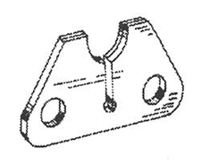 Twin Leg Ferrule Foot Plate - Metal Weld Stud Accessories - PFSNO